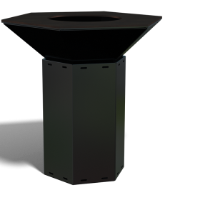 Barbecue 100 Black-Zonder rooster-Met deksel-Met verrijdbaar onderstel ...