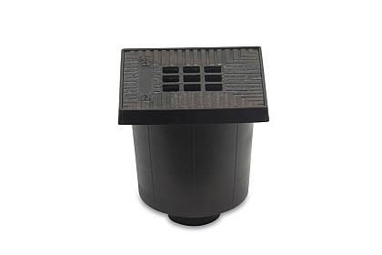 Schrobput 20x20 cm per stuk, kunststof rand met gietijzeren rooster ...